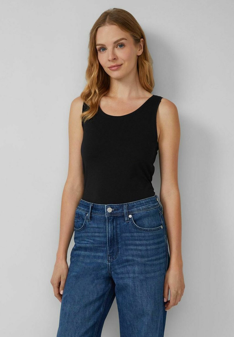 s.Oliver DAMEN TOP BREITE TRÄGER RUNDER AUSSCHNITT BASIC 2ER PACK - Top ...