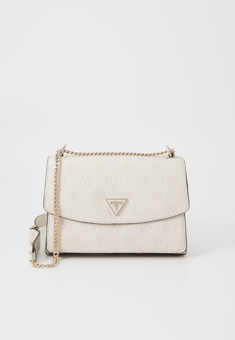 Guess CRESIDIA XBODY FLAP - Cross body bag - bone/off-white - Zalando