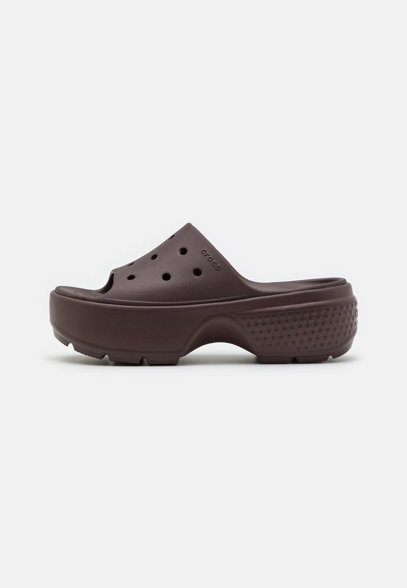 Crocs STOMP SLIDE UNISEX - Ciabattine - mocha/marrone scuro - Zalando.it