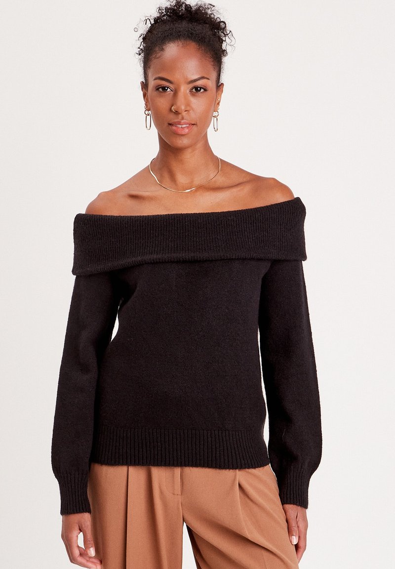 Cache Cache MIT BARDOT-AUSSCHNITT - Jersey de punto - noir/negro ...