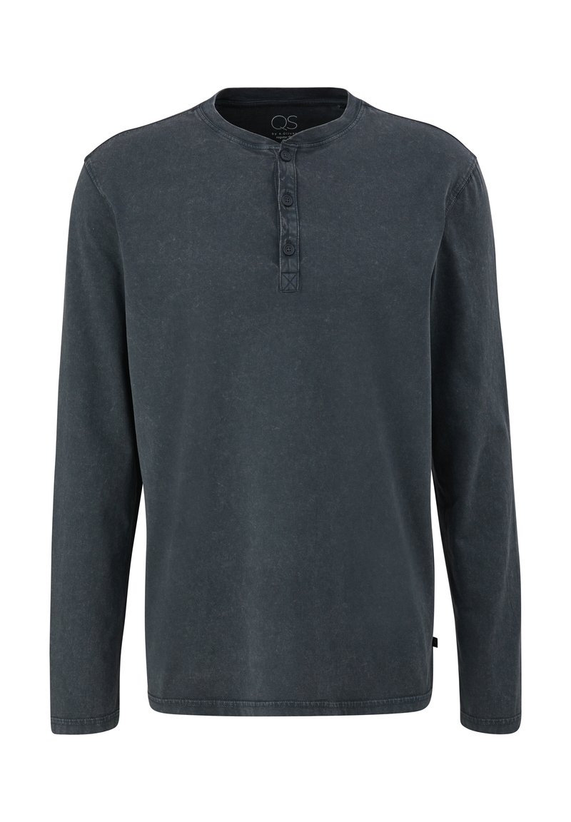 QS MIT HENLEYAUSSCHNITT - Langarmshirt - dunkelgrau/anthrazit - Zalando.de