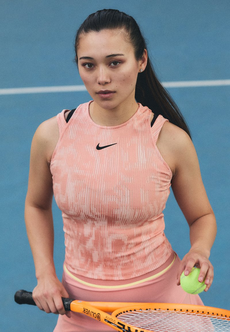 Nike Performance SLAM TANK - Top - pink quartz/black/pink - Zalando.de