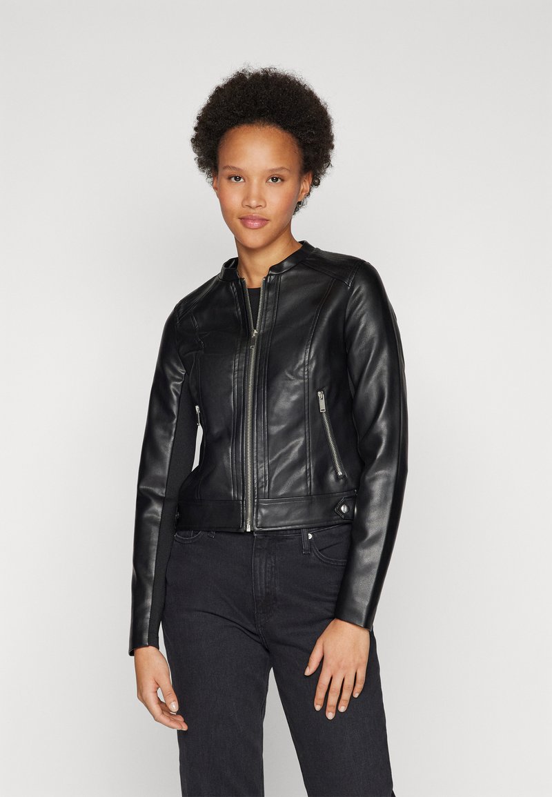 Vero Moda VMRILEY FIONA SHORT JACKET - Faux leather jacket - black ...