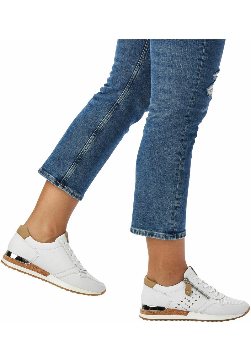 Remonte Baskets basses - weiss/sand/silver 80/blanc - ZALANDO.FR
