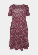 Lauren Ralph Lauren Woman MUNZIE DRESS - Freizeitkleid - navy/burgundy multi/blau - Zalando.at