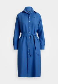 Polo Ralph Lauren LINEN SHORT SLEEVE DAY DRESS - Blousejurk - retreat blue/blauw - Zalando.nl