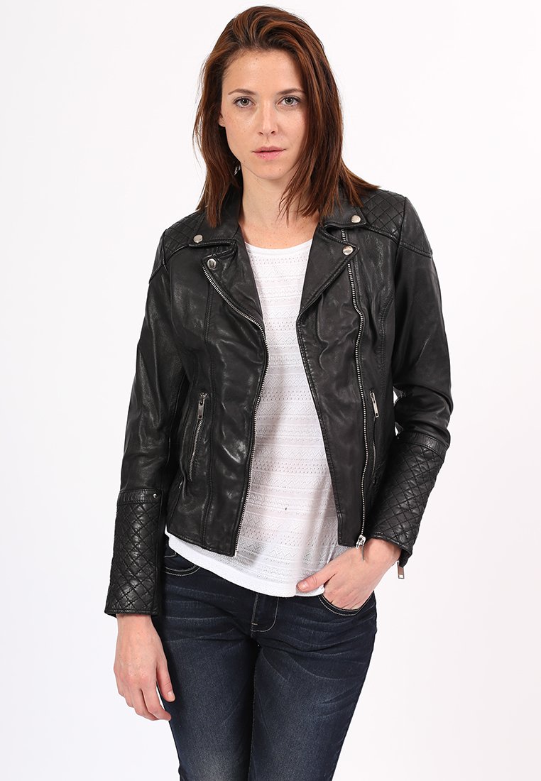 Kaporal ORIANE - Leather jacket - black - Zalando
