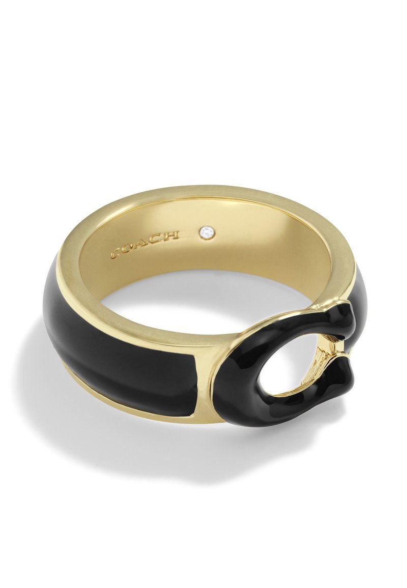 COACH SIGNATURE SCULPTED C BAND - Ring - black - Zalando.ie