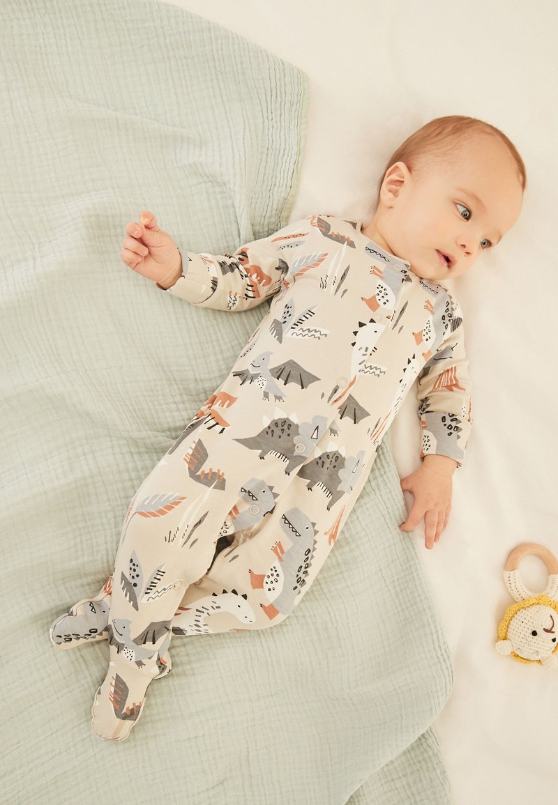 Next 3 PACK - Strampler - charcoal dinosaur/grau - Zalando.de