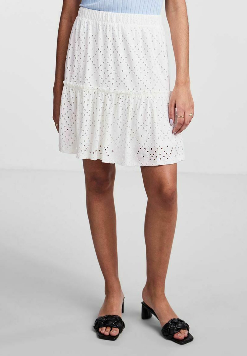 Pieces LUCA - A-lijn rok - cloud dancer/crème - Zalando.nl