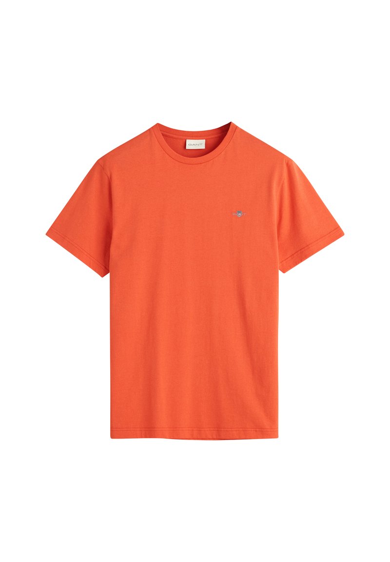 GANT REG SHIELD SS T-SHIRT - T-Shirt basic - burnt orange/orange - Zalando