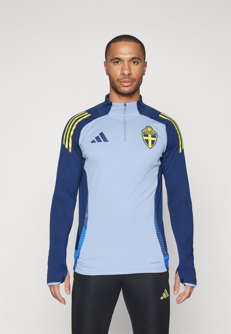 adidas Performance SWEDEN SVFF TRAINING - Long sleeved top - chalk blue ...