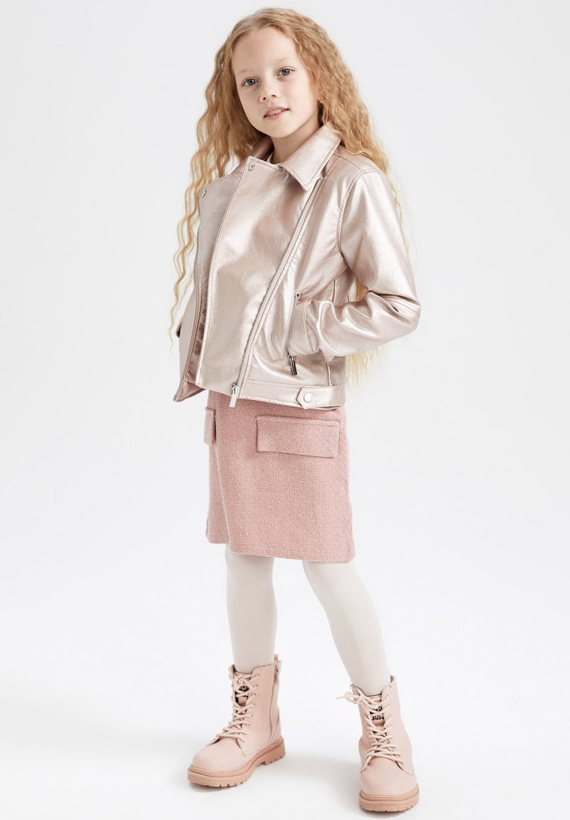 Defacto Kunstlederjacke Gold Goldfarben Zalando De