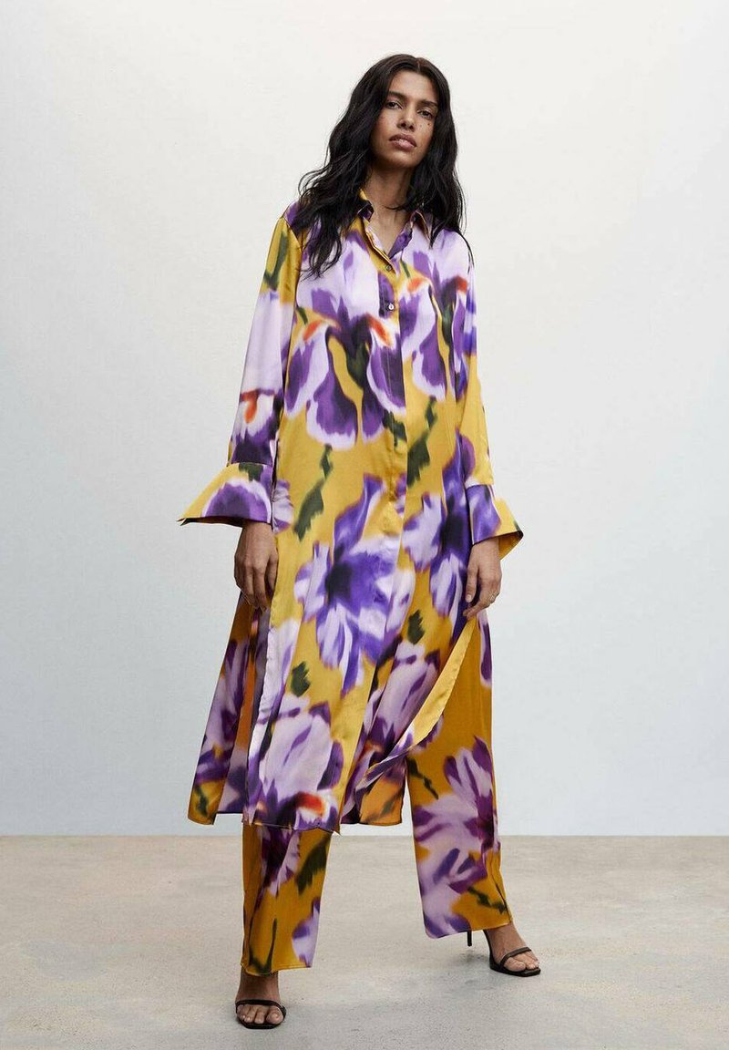 Mango DAY-A - Vestido camisero - lila/multicolor - Zalando.es
