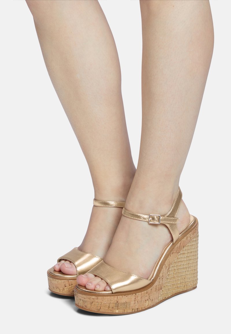 ALDO High heeled sandals - gold/gold-coloured - Zalando.ie