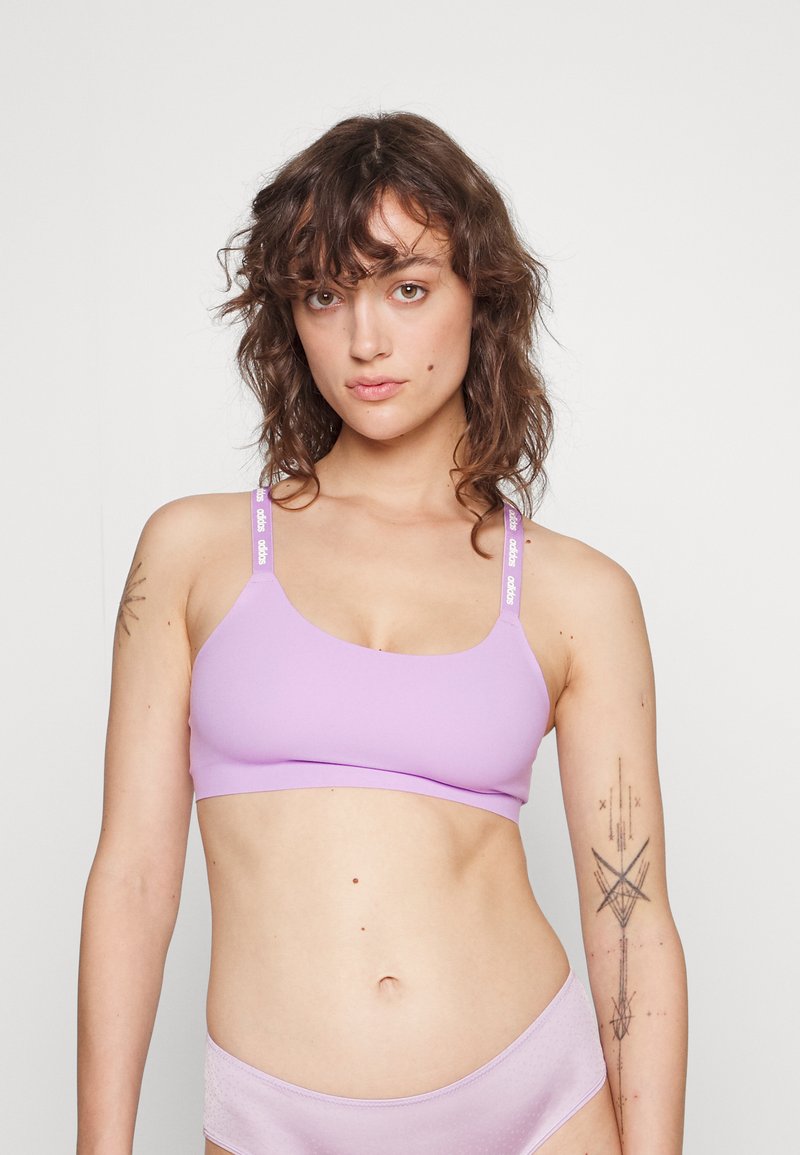 Adidas Sport Scoop Lounge Bra Bustier Bliss Lilac Flieder Zalando At