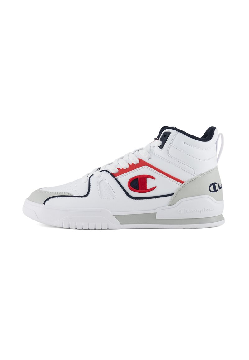 Champion 3 POINT MID COURT - Sneakers hoog - white and lilac/wit ...