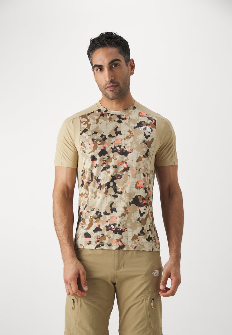 The North Face VALDAY TEE - Sports T-shirt - gravel/multi-coloured ...