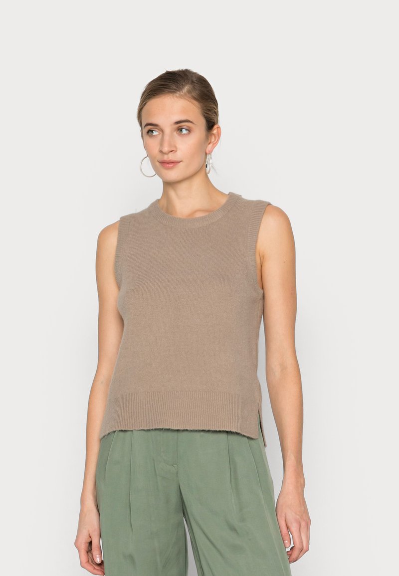 MSCH Copenhagen ZENIE VEST - Strickpullover - fungi/hellbraun - Zalando.de