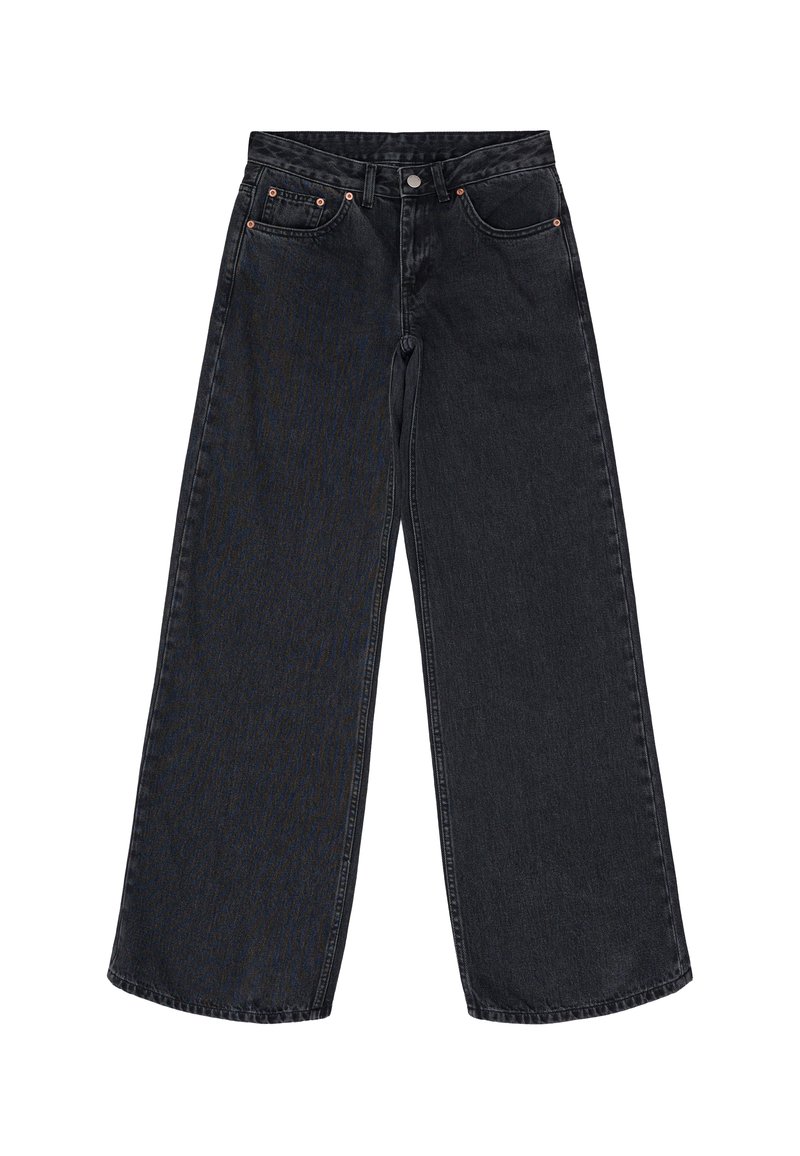 Dr.Denim RHUE LOW WIDE - Pernera ancha - retro black/denim negro ...