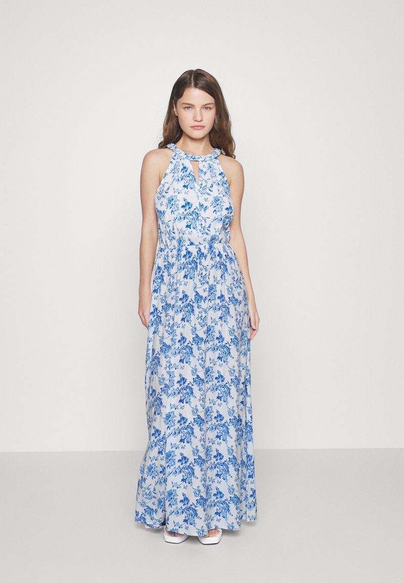 VILA Petite VIMESA BRAIDED DRESS - Maxikleid - cloud dancer/blue/weiß ...