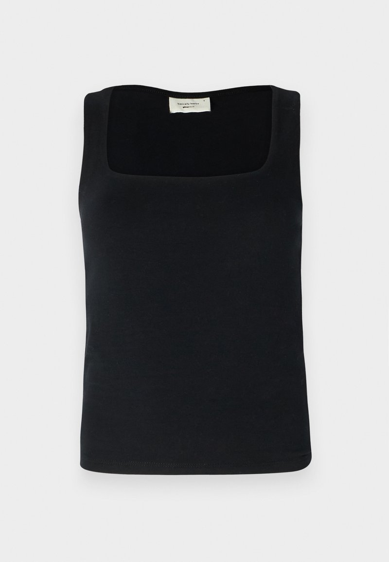 Gina Tricot SQUARE TANK - Top - black/schwarz - Zalando