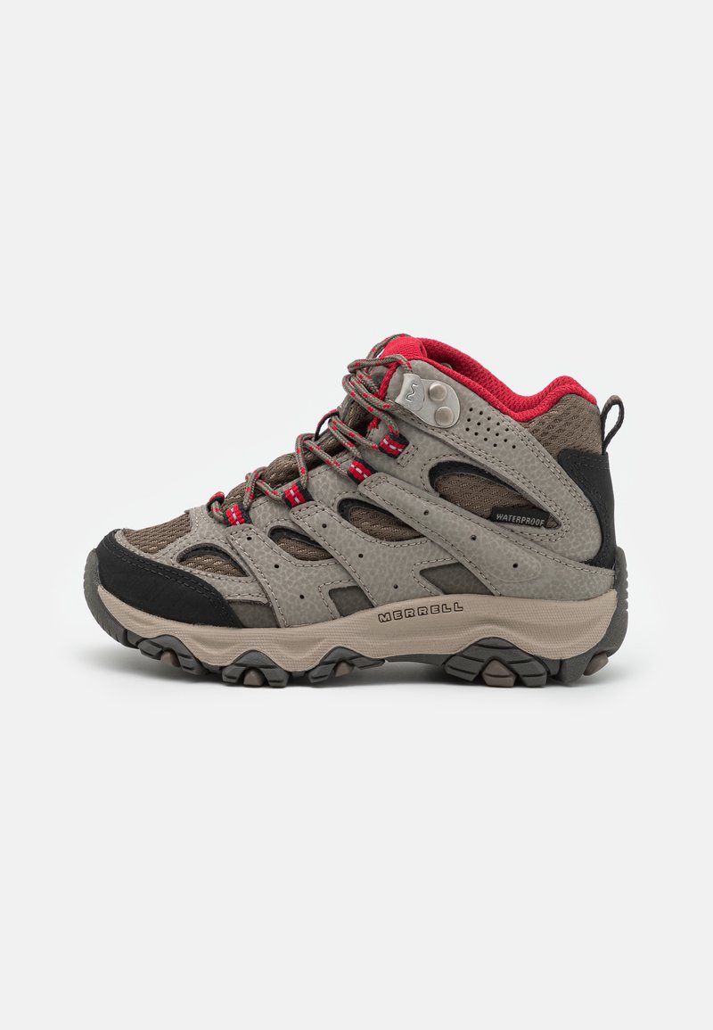 Merrell MOAB 3 MID WTRPF UNISEX - Hiking shoes - boulder/red/grey ...