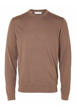 Selected Homme SLHTOWN MAX CREW NECK B NOOS - Strickpullover - peppercorn/mauve - Zalando.de