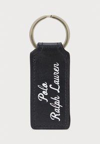 Polo Ralph Lauren LOGO LEATHER KEY FOB - Keyring - black - Zalando.co.uk