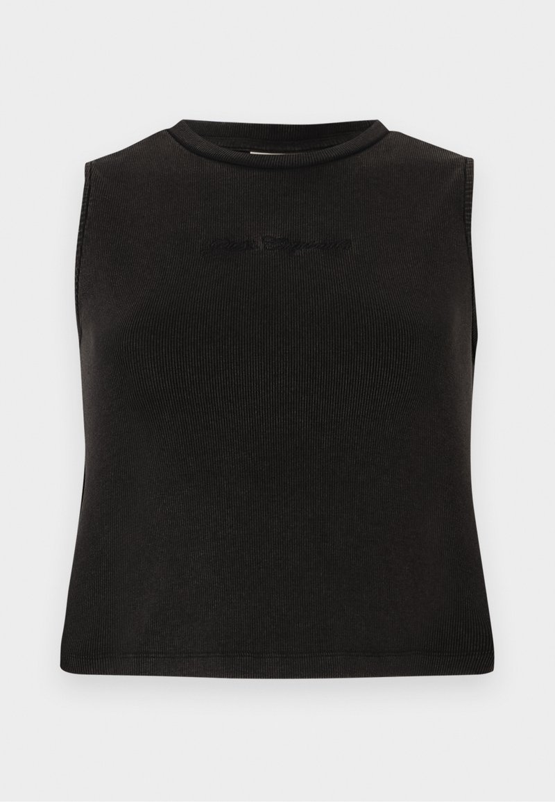 Guess Originals GO OPEN BACK SCRIPT TEE - Topper - jet black/svart ...
