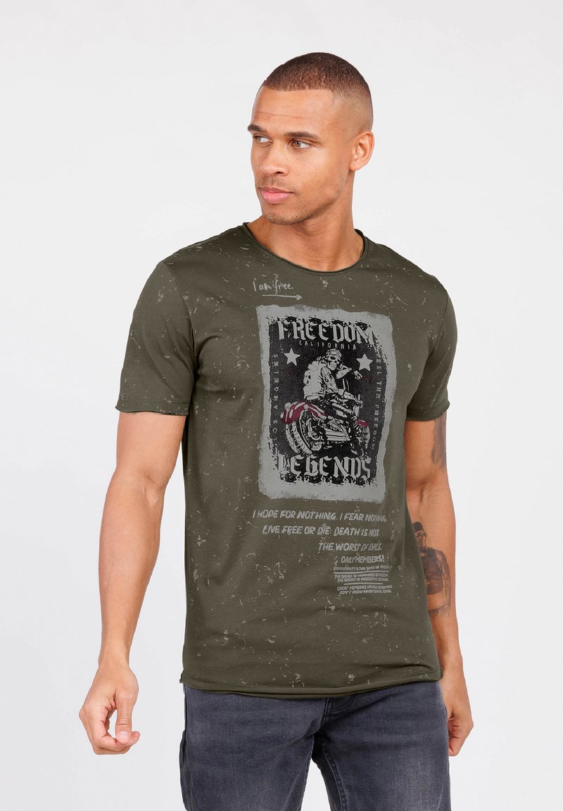 Key Largo MT EVIL ROUND - T-Shirt print - urban khaki/khaki - Zalando.de