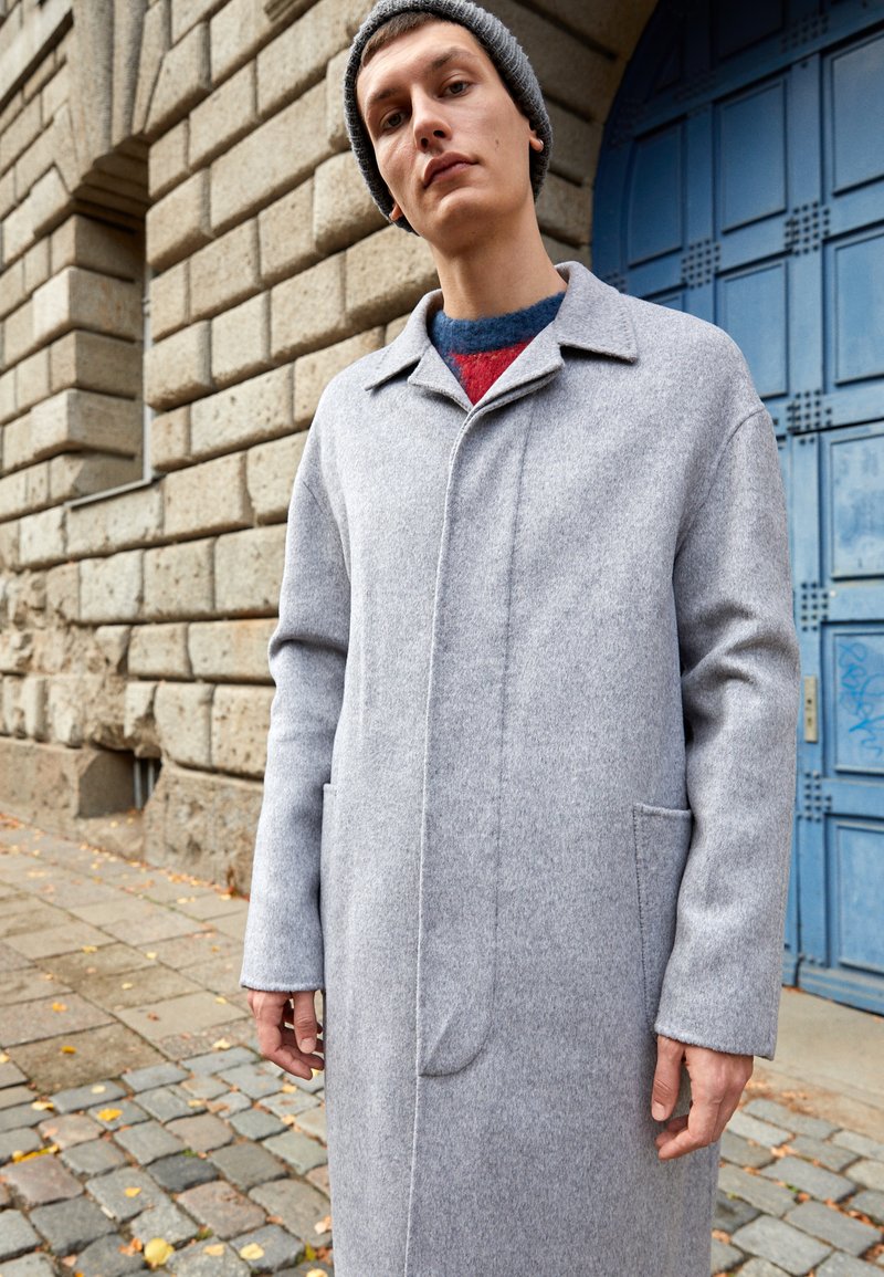 Calvin Klein DOUBLE FACE COAT - Classic coat - light grey heather/light ...