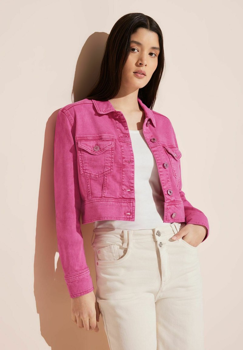 Street One Denim jacket - pink/mottled pink - Zalando