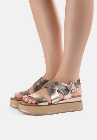 Inuovo Plateausandalette Scissors Scs Hellbraun Zalando Ch