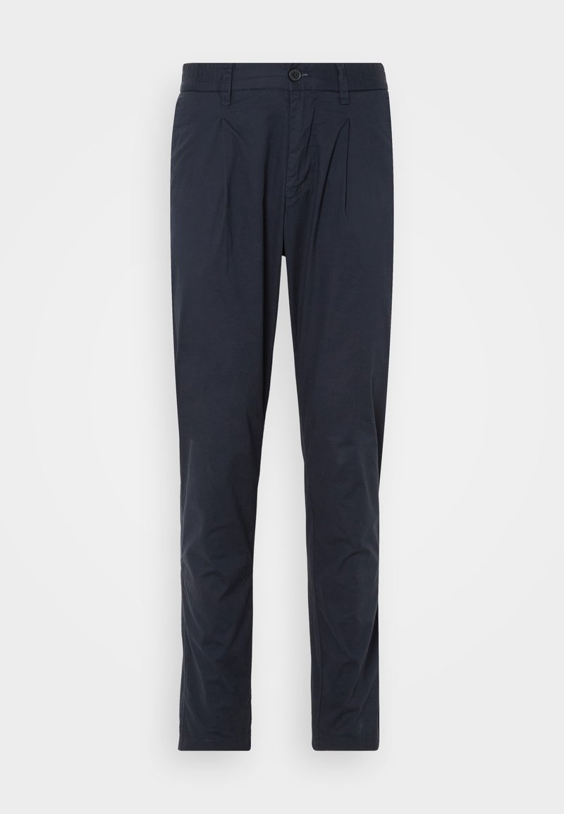 Marc O'Polo MOROT JOGGER PLEATS - Stoffhose - dark navy/dunkelblau ...