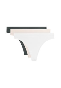 OYSHO 3 SEAMLESS SOFT TOUCH THONGS - String - camel/wit - Zalando.nl