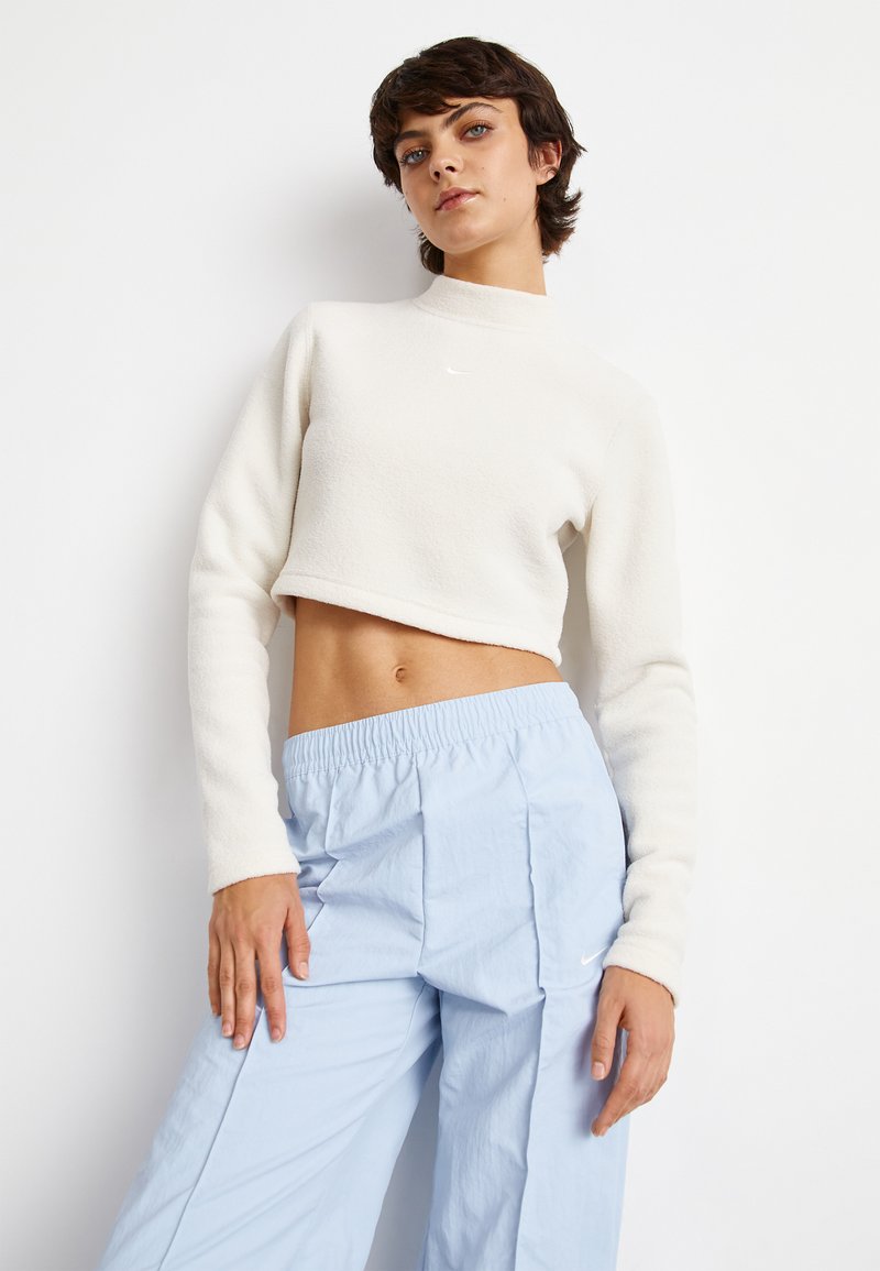 Nike Sportswear COZY FLEECE CROP - Fleece jumper - orewood/sail/off ...