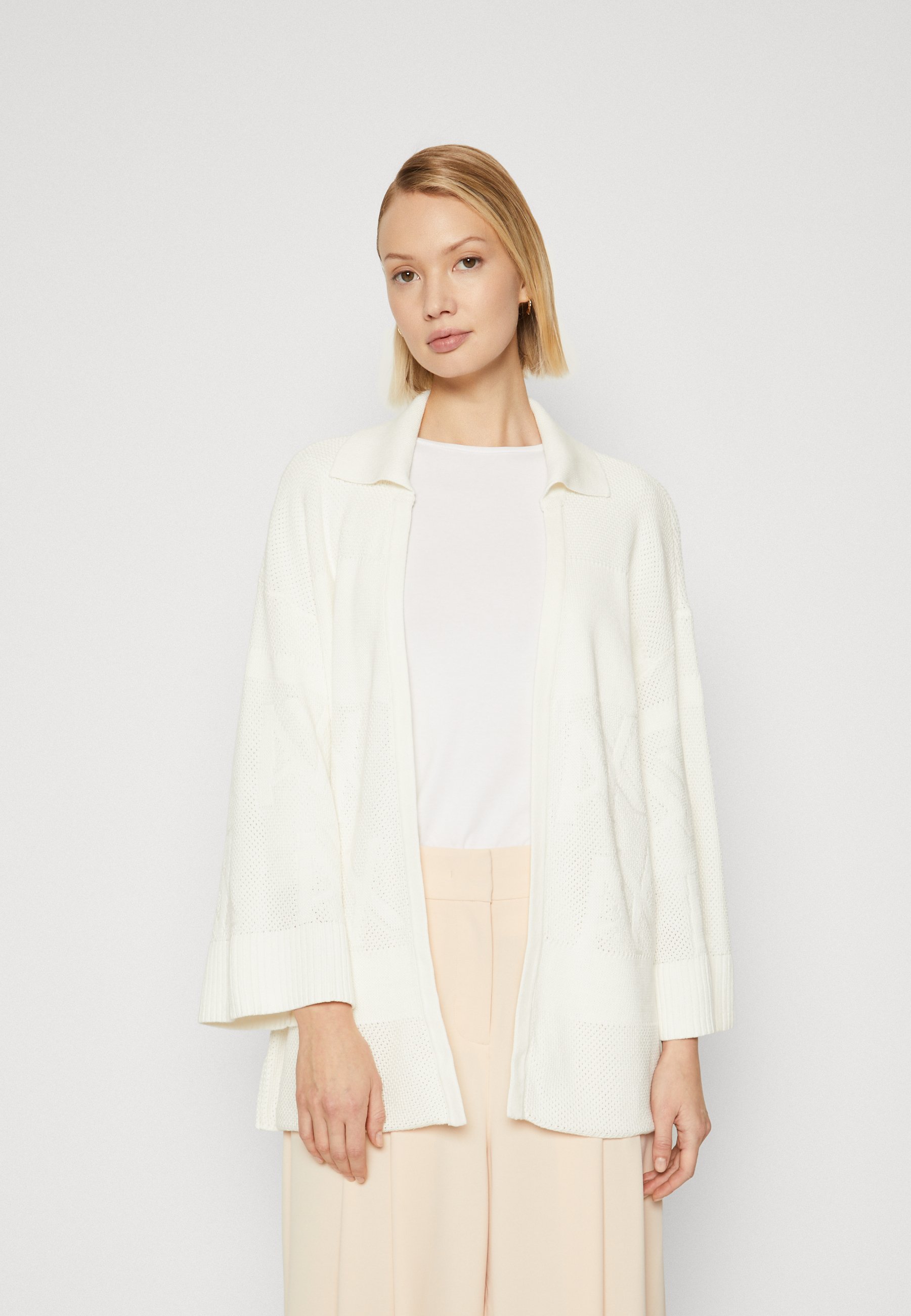 Armani Exchange CARDIGAN Gilet journal ecru ZALANDO.FR