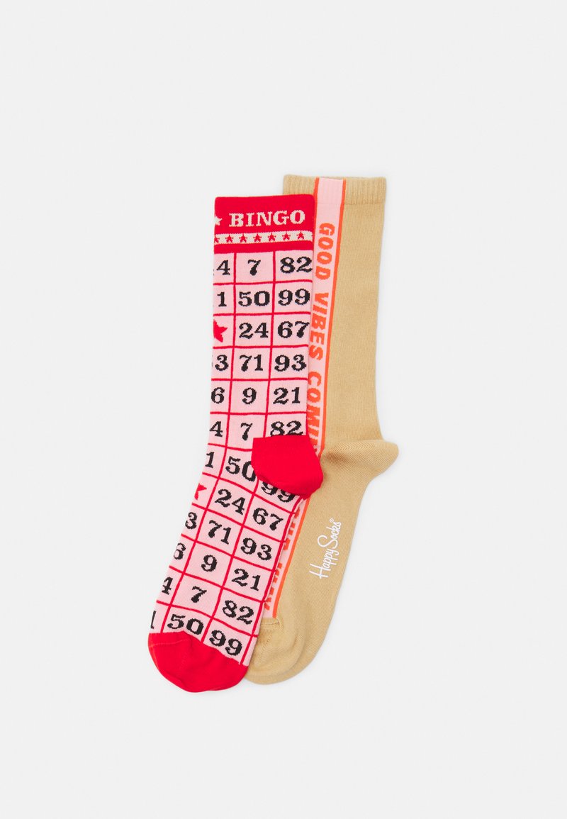 Happy Socks BINGO 2 PACK UNISEX - Strumpor - red/light brown/flerfärgad ...