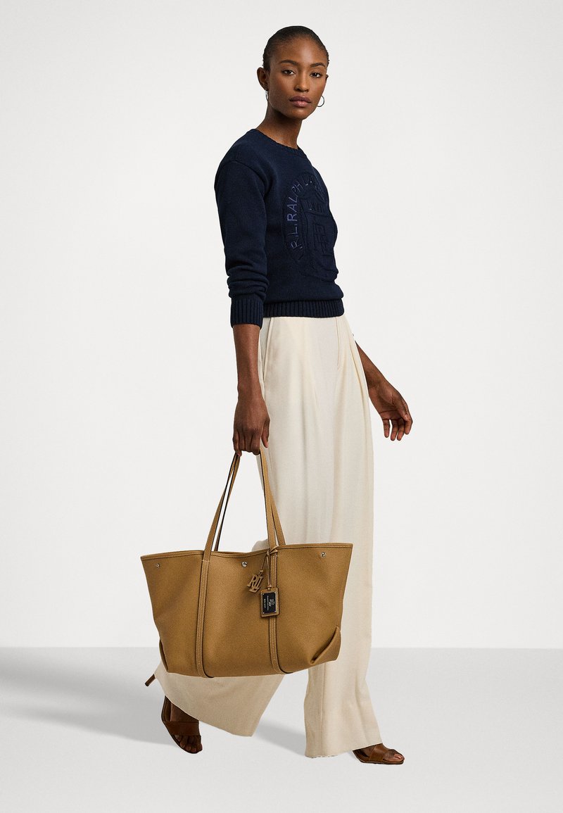 Lauren Ralph Lauren PEBBLED LEATHER LARGE EMERIE TOTE BAG - Weekend bag ...