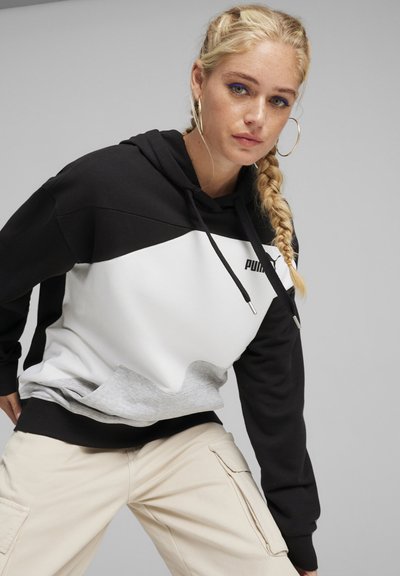 Puma AROUND THE BLOCK - Kapuzenpullover - black white/schwarz - Zalando.ch
