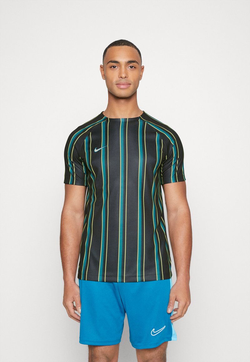 Nike Performance ACADEMY - Football shirt - black/green abyss/white ...