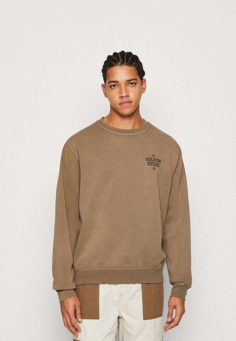 Volcom COMPSTONE CREW - Sweatshirt - mud/marron - ZALANDO.FR
