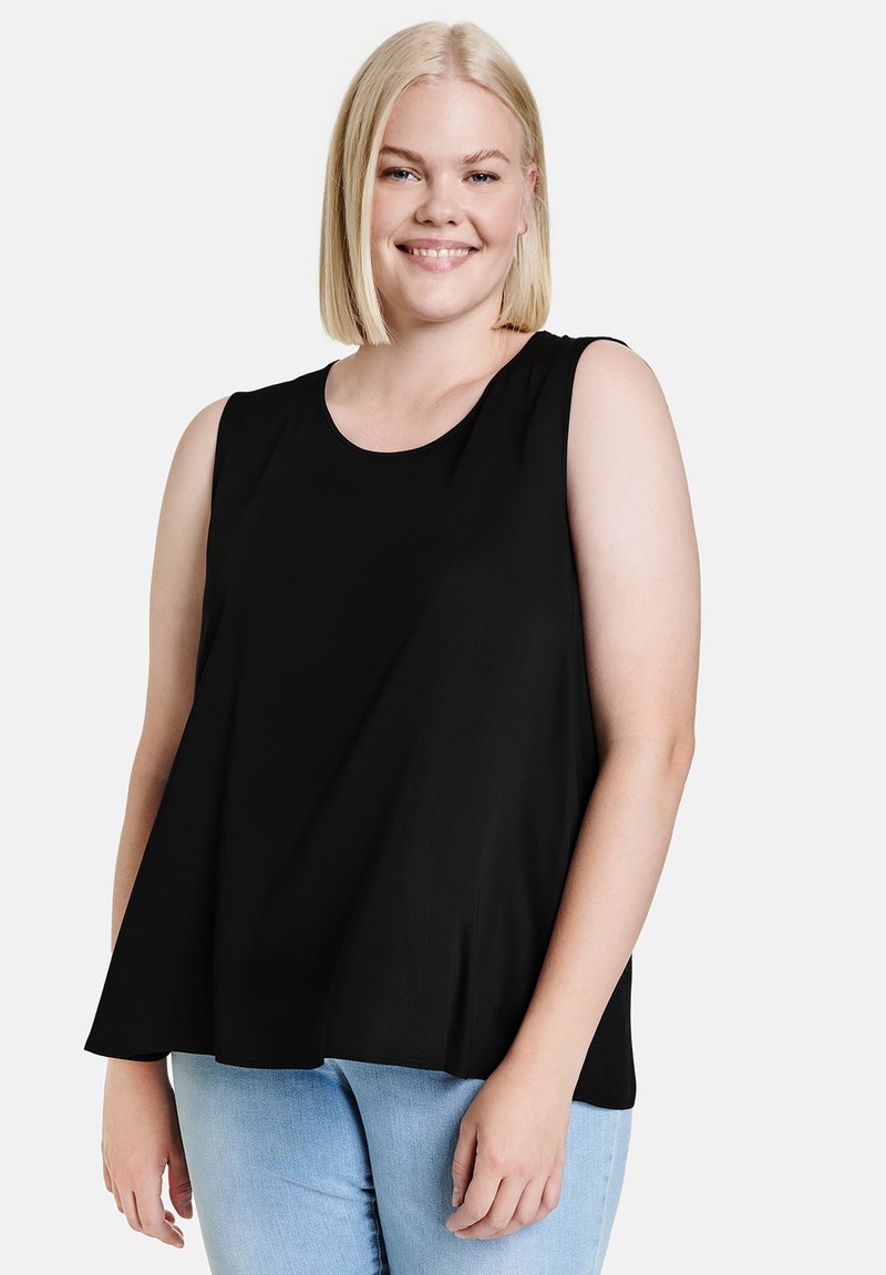 Samoon SLEEVELESS TOP - Palaidinė - black/juoda - Zalando.lt