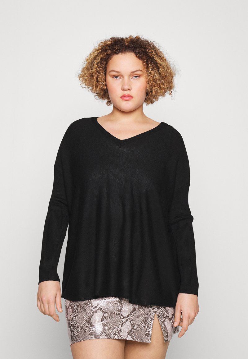 Anna Field Curvy PLUS SIZE - Strickpullover - black/schwarz - Zalando.ch