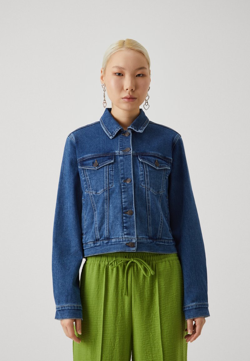 Object OBJDIDO JACKET - Chaqueta vaquera - medium blue denim/blue denim ...