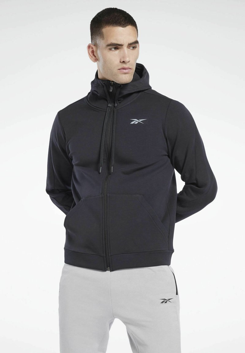 Reebok DREAMBLEND - Felpa con zip - black/nero - Zalando.it