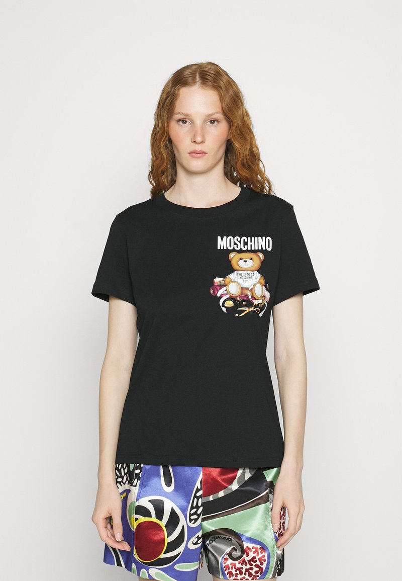 MOSCHINO SEASONAL TEDDY BEAR - Print T-shirt - black - Zalando.co.uk