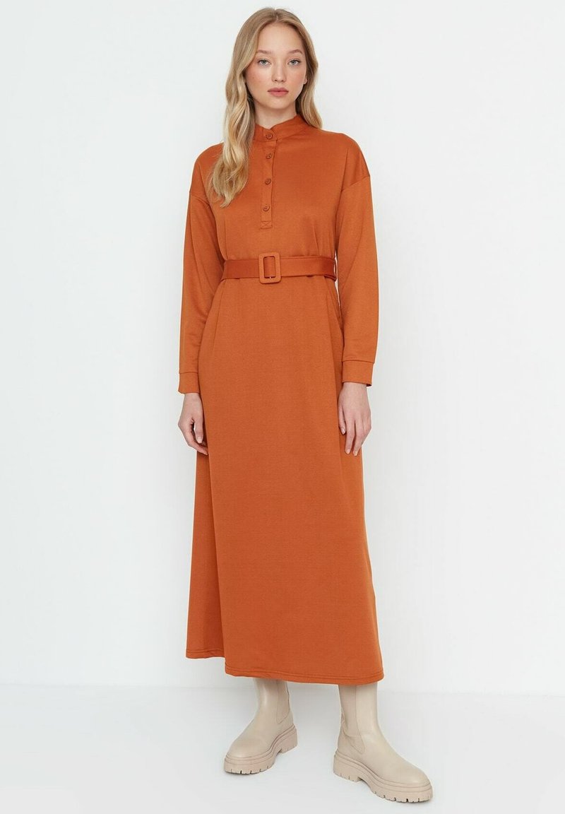 Trendyol Modest Shirt dress - brown - Zalando.ie