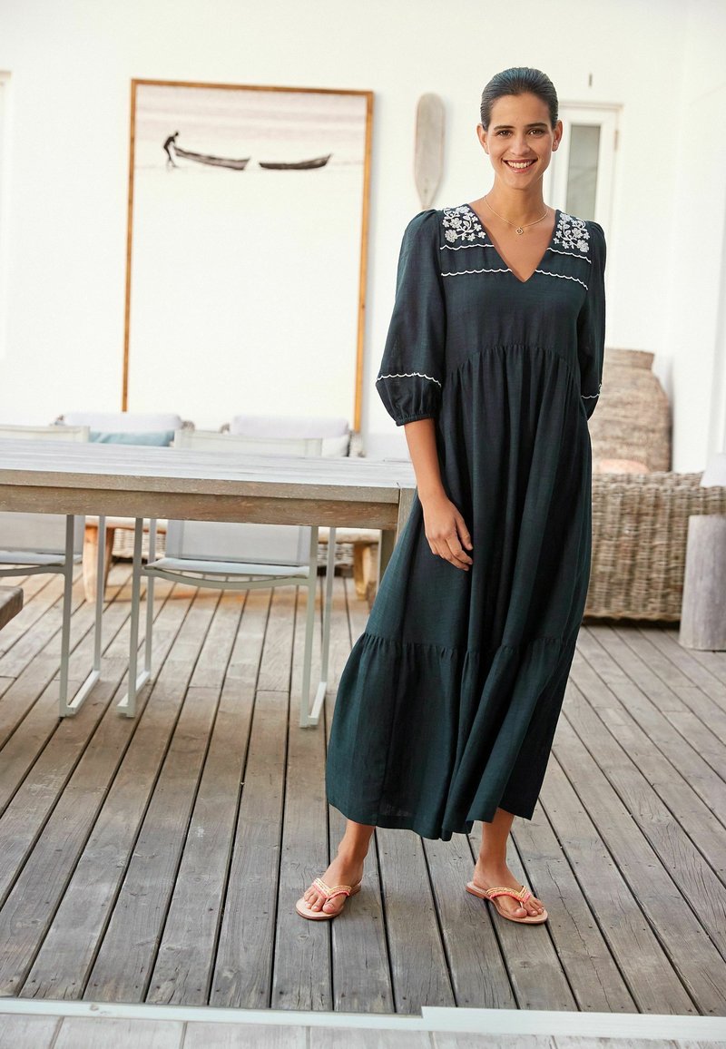 Next MIDI EMBROIDERED KAFTAN DRESS - Day dress - blue - Zalando.de